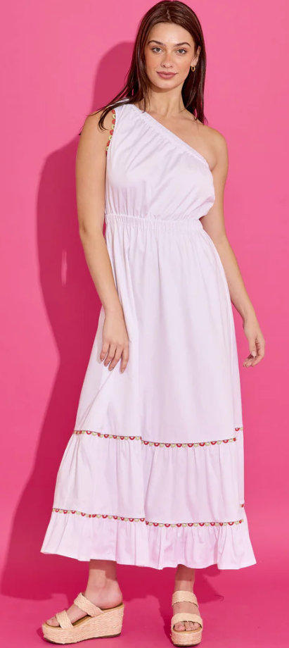 Addison Dress in Bright White – Monkee's of Louisville